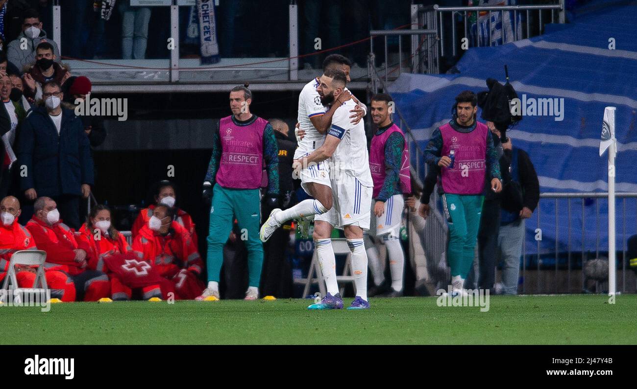 Stadium Santiago Bernabeu, Madrid, Spain. 12th Apr, 2022. Quarter-final ...