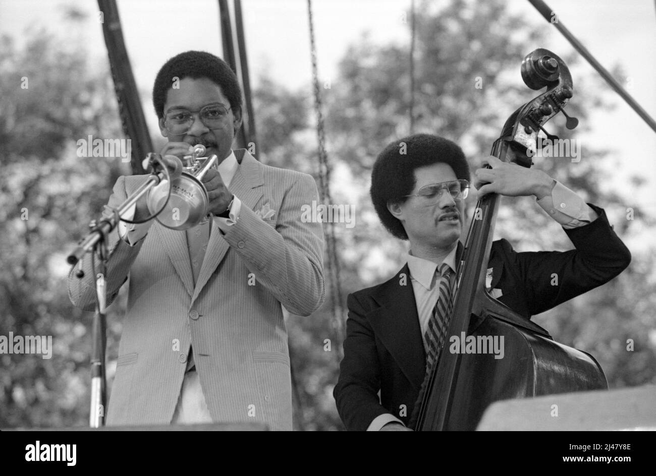 American musician Wynton Marsalis performng at the 1982 Capital Radio ...