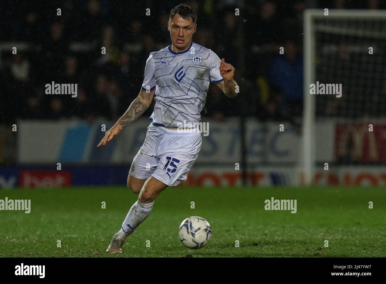 Jason Kerr #15 of Wigan Athletic with the ball Stock Photo - Alamy
