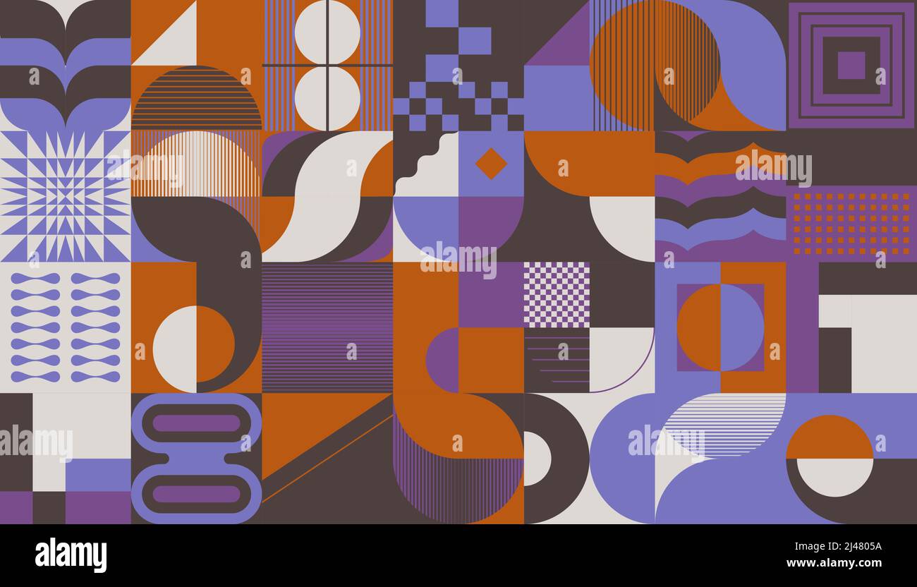 Abstract pattern graphics design inspired by modernism aesthetics arts ...