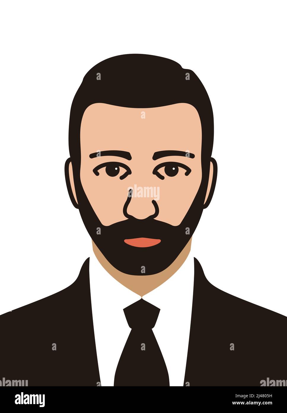 Businessman ID photo, vector illustration Stock Vector Image & Art - Alamy