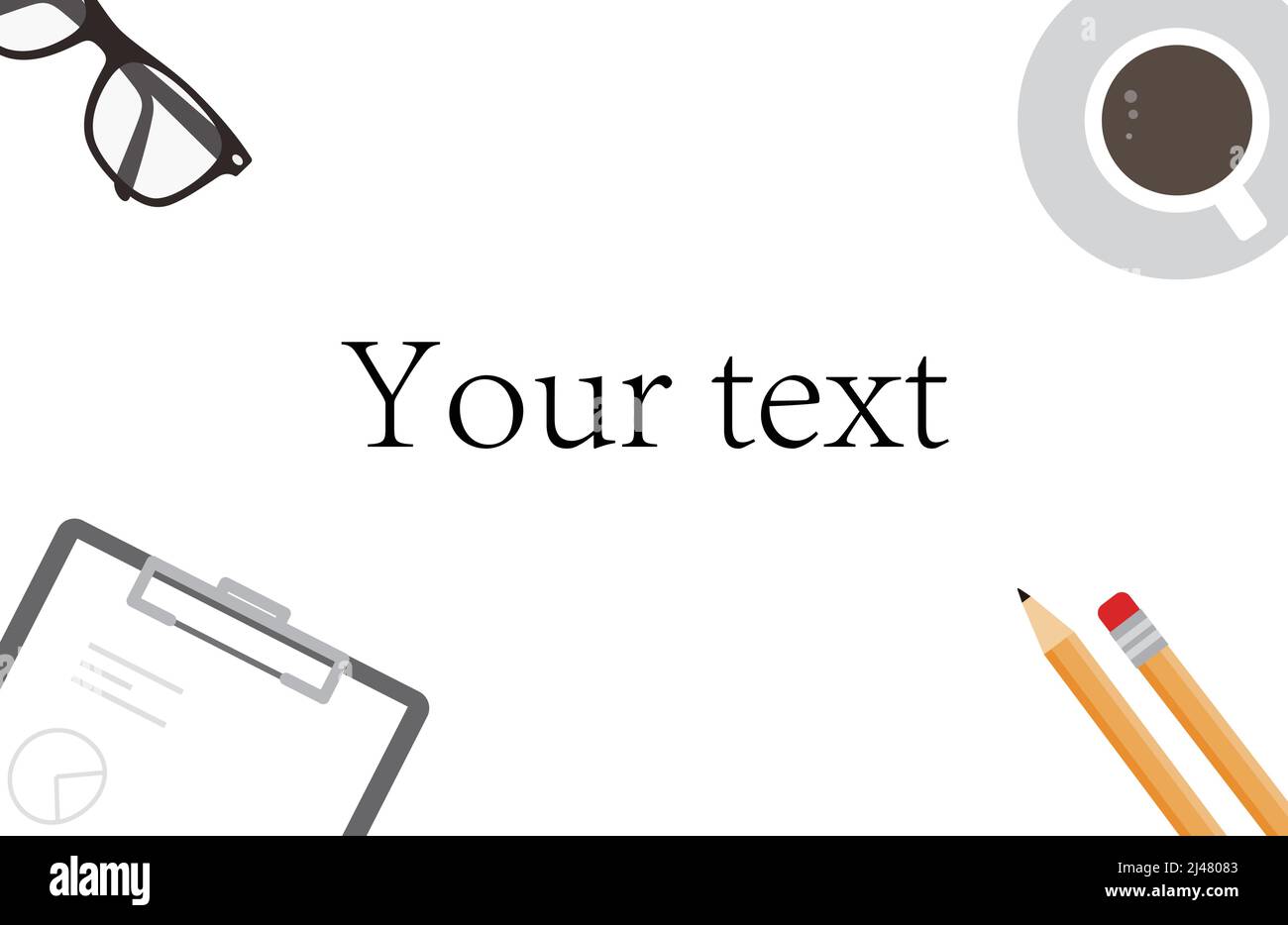 Top view workplace copy Stock Vector Images - Alamy