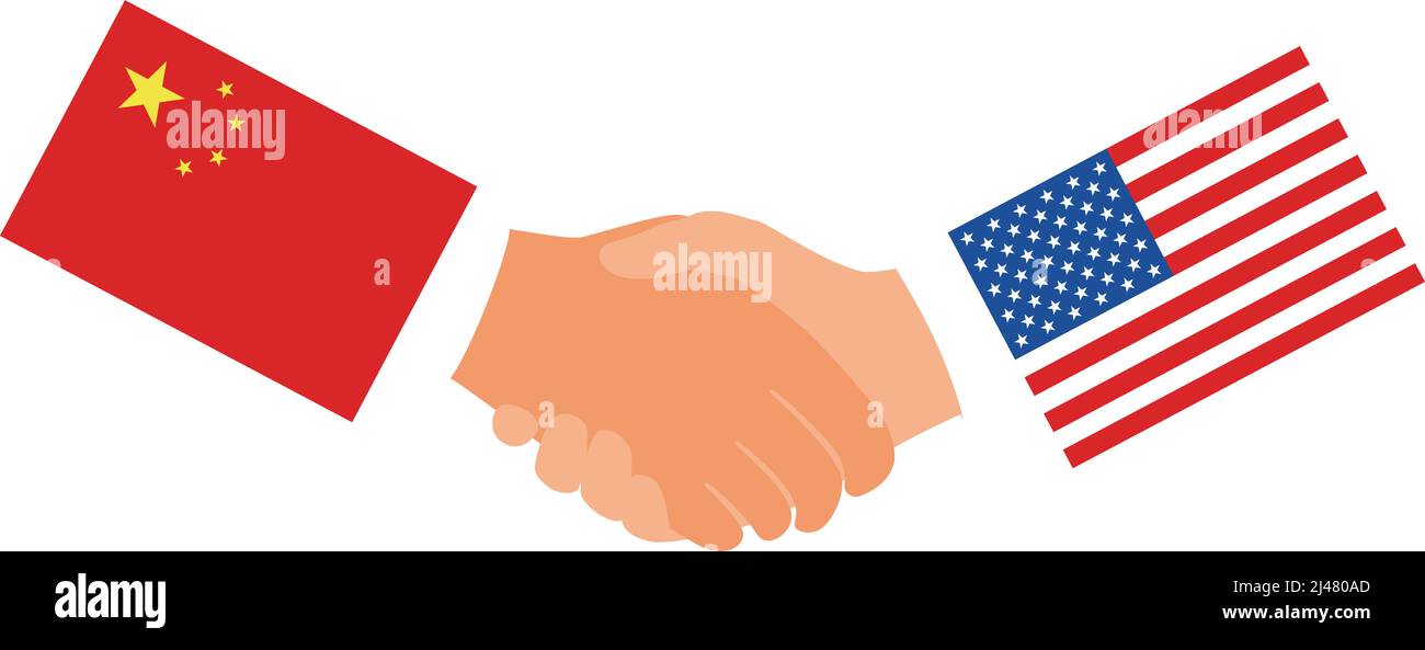 China america handshake Stock Vector Images - Alamy