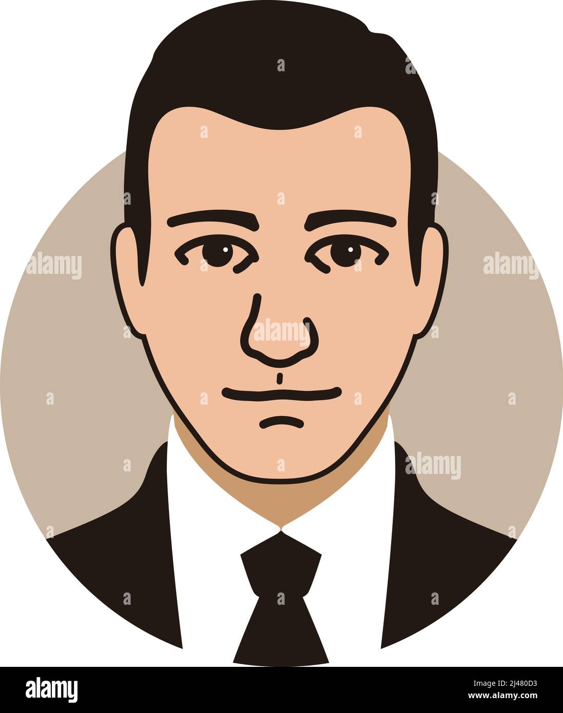 Businessman ID photo, vector illustration Stock Vector Image & Art - Alamy