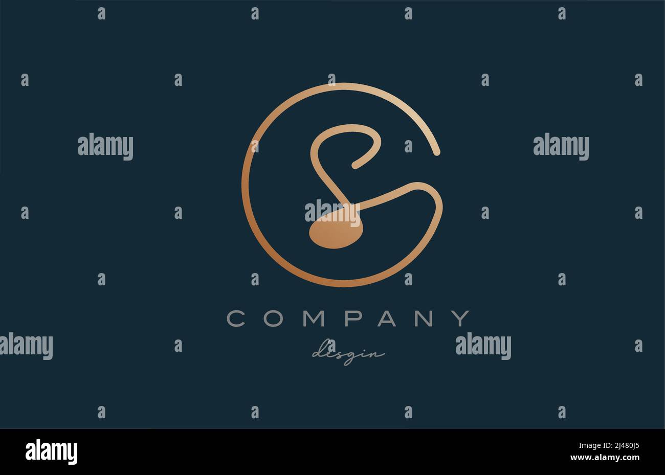 brown joined S alphabet letter logo icon design. Handwritten connected ...