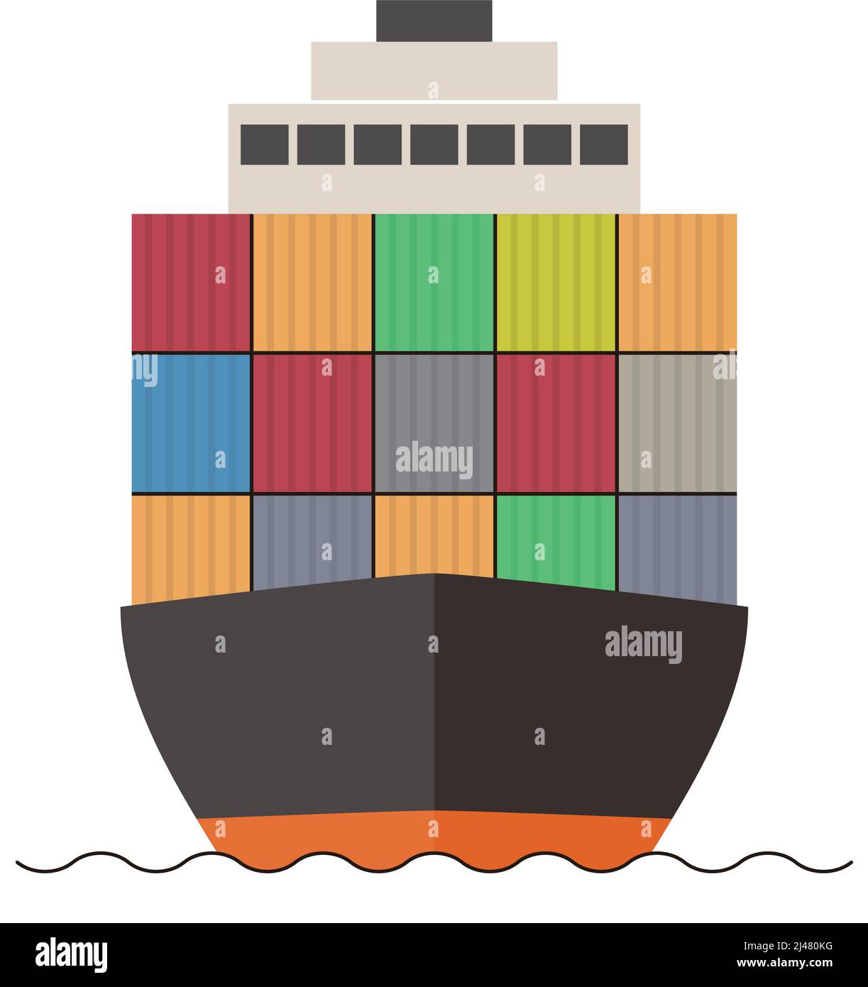 Container ship vector vectors hi-res stock photography and images - Alamy