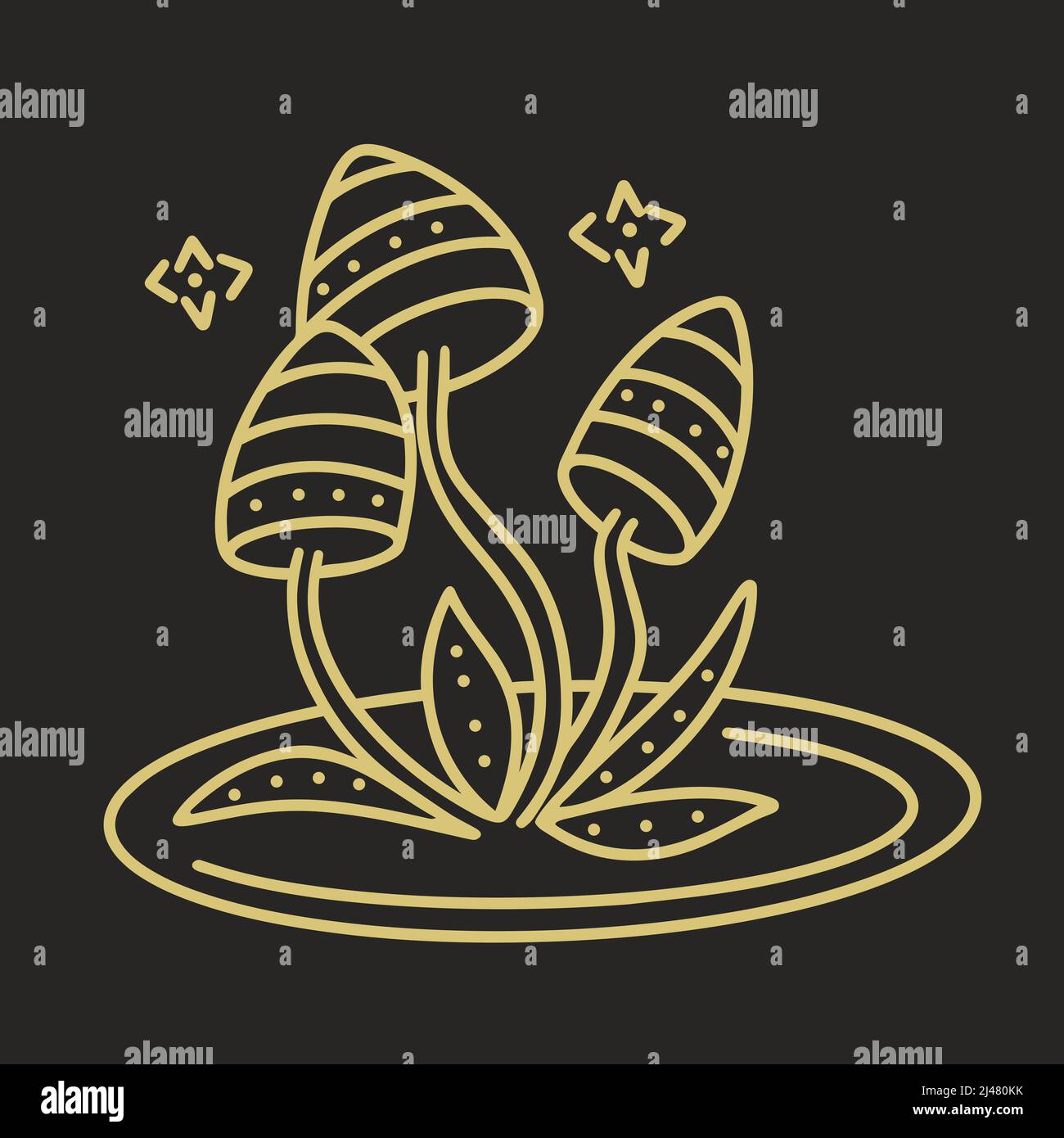 Magic mushrooms vector illustration Stock Vector Image & Art - Alamy