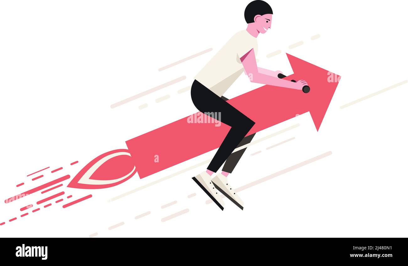 Arrow flying flat vector Cut Out Stock Images & Pictures - Alamy