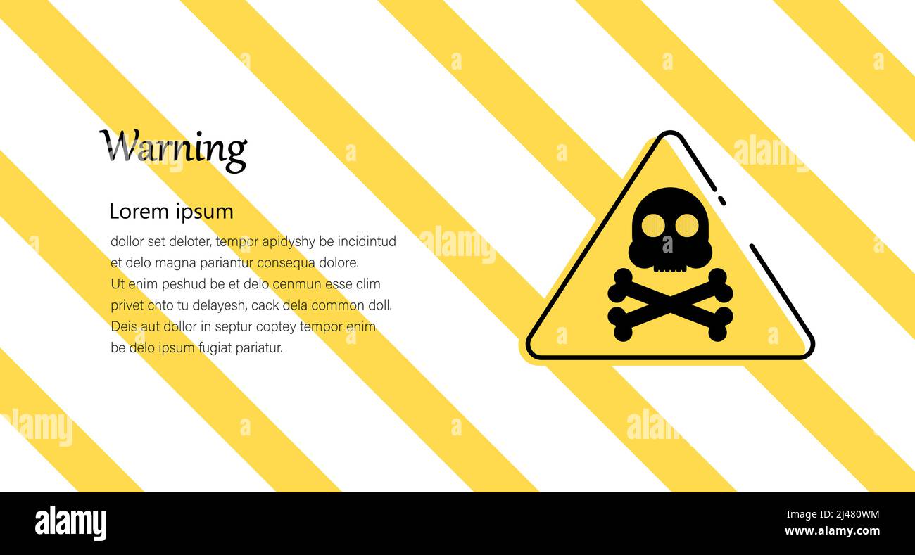 Caution Warning Sign Banner for Web Page Stock Vector Image & Art - Alamy