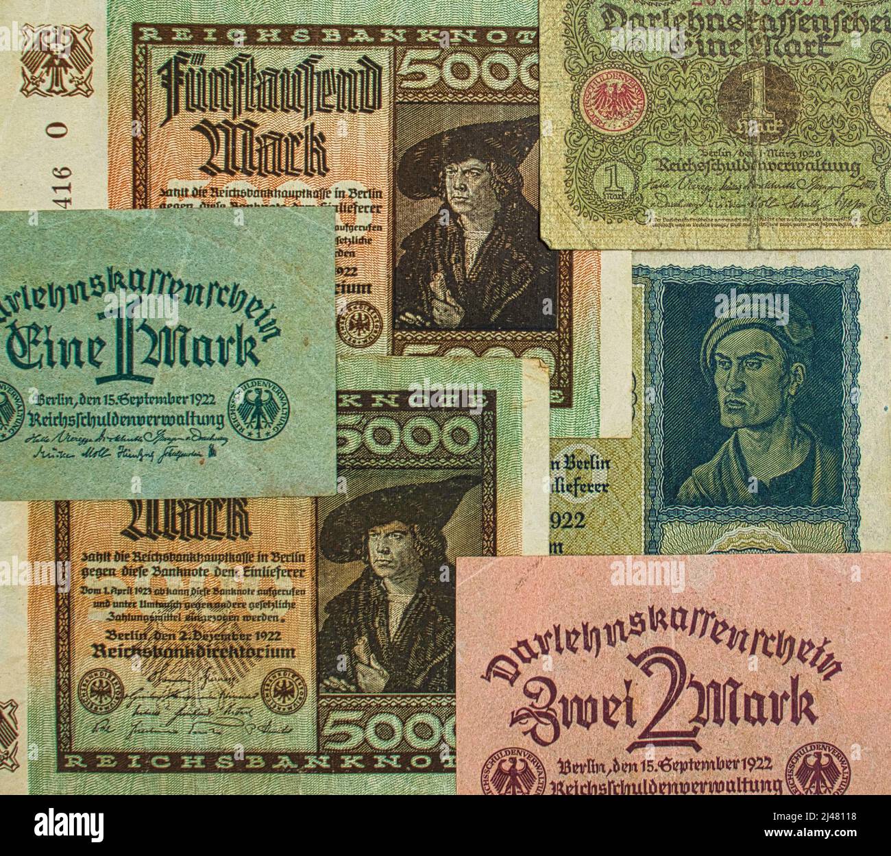Old german banknote hi-res stock photography and images - Alamy