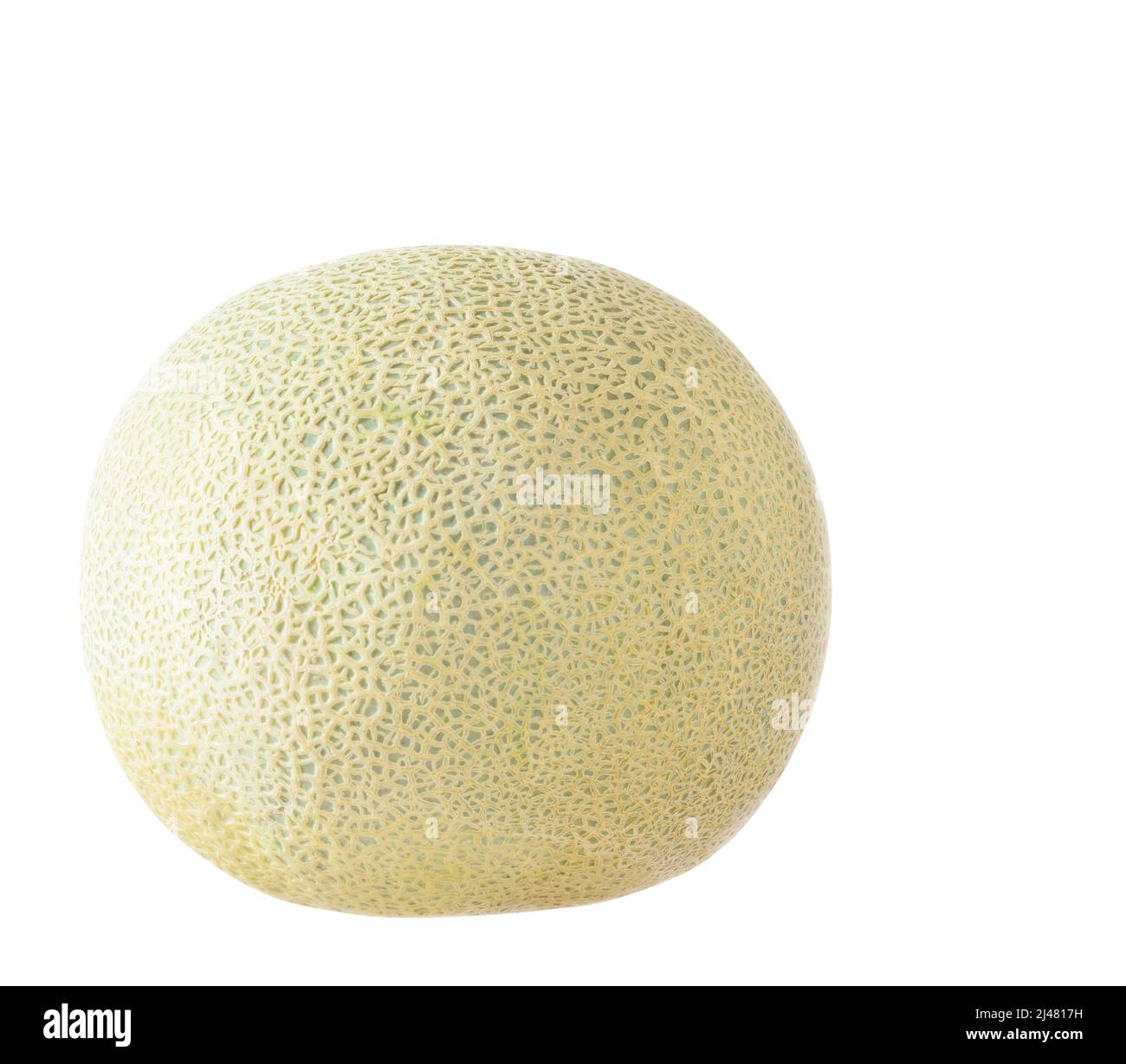 Whole cantaloupe melon with uneven texture on a white background Stock ...