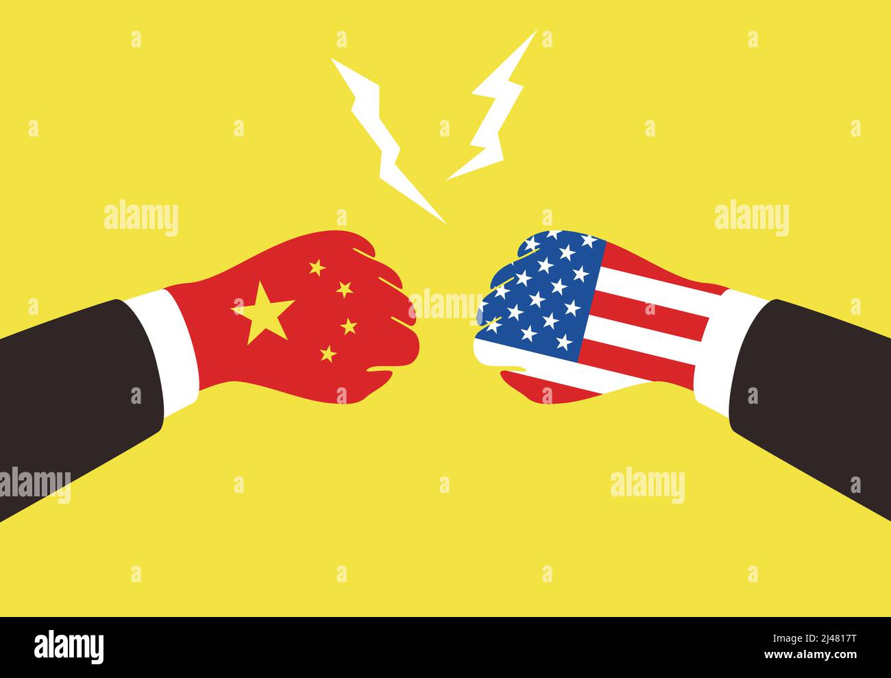 Clashing hand Stock Vector Images - Alamy