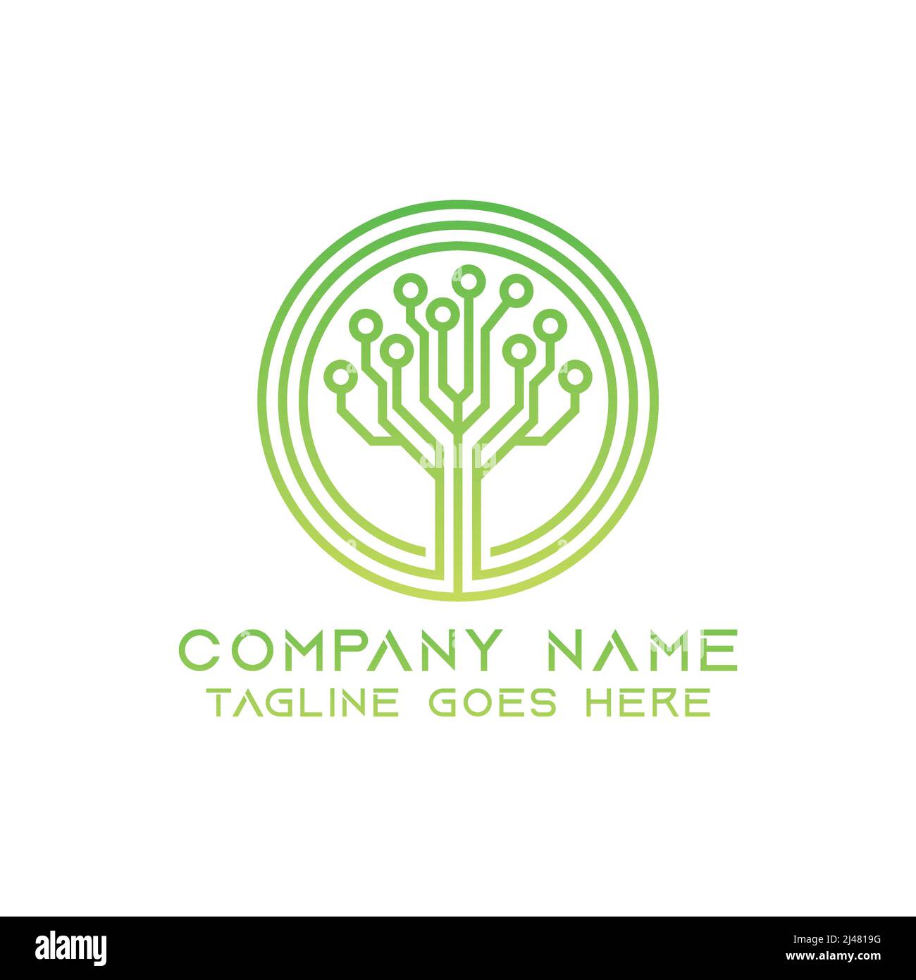 Tree tech logo design template. This logo is very suitable for any kind ...