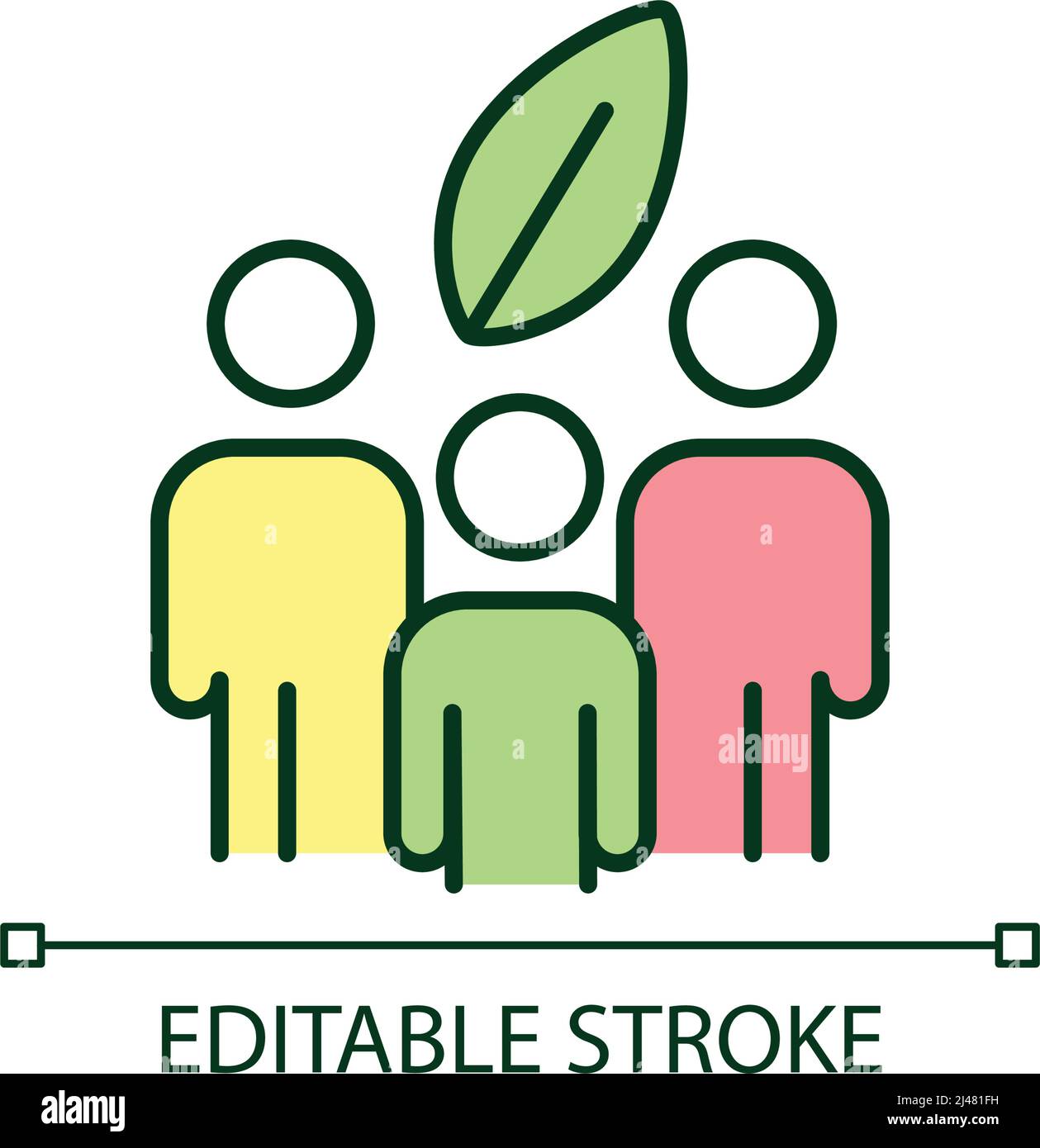 Ecology protecting community RGB color icon Stock Vector Image & Art ...