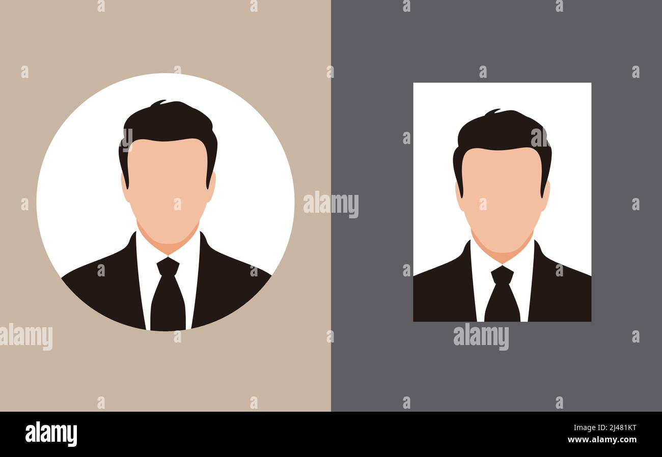 Businessman ID photo, vector illustration Stock Vector Image & Art - Alamy