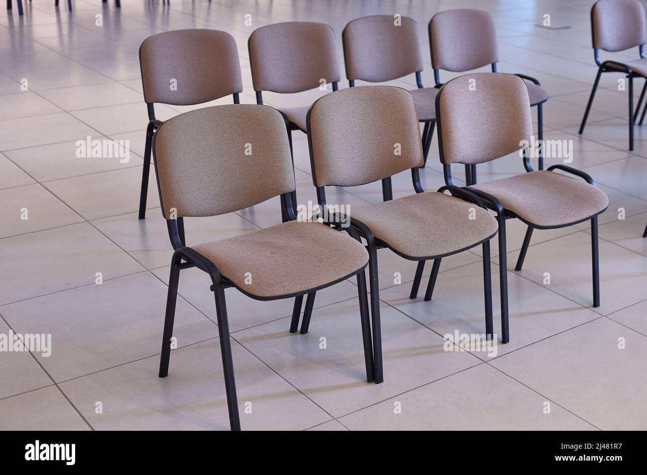 Rows of Chairs Stock Photo - Alamy