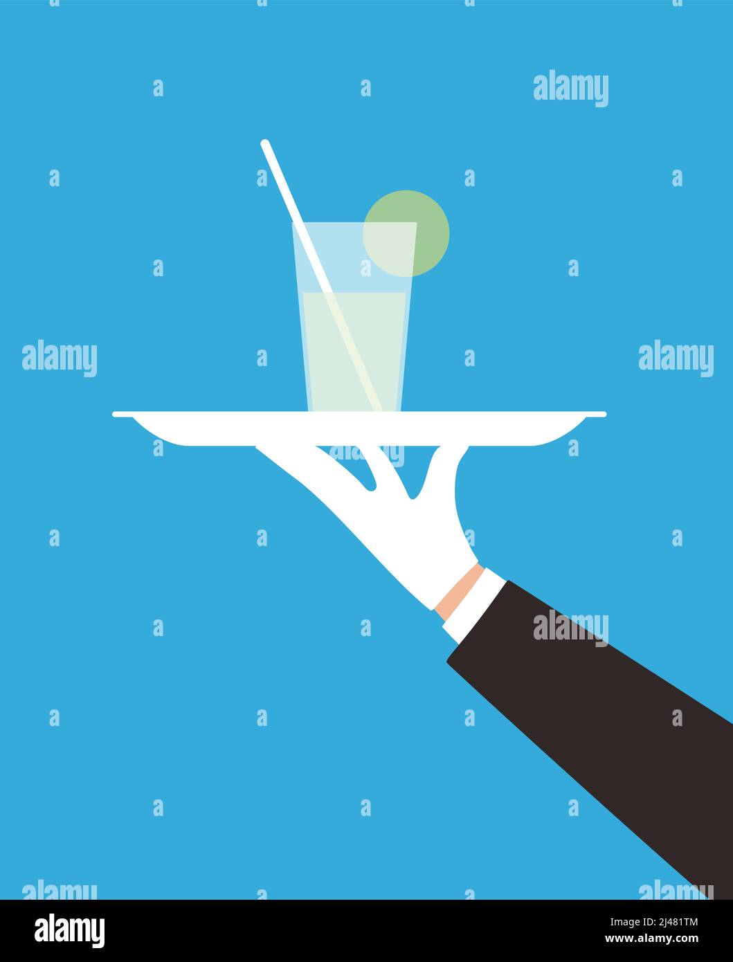 Restaurant party waiter Stock Vector Images - Alamy