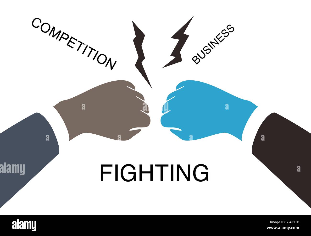 Fists vector vectors Cut Out Stock Images & Pictures - Alamy