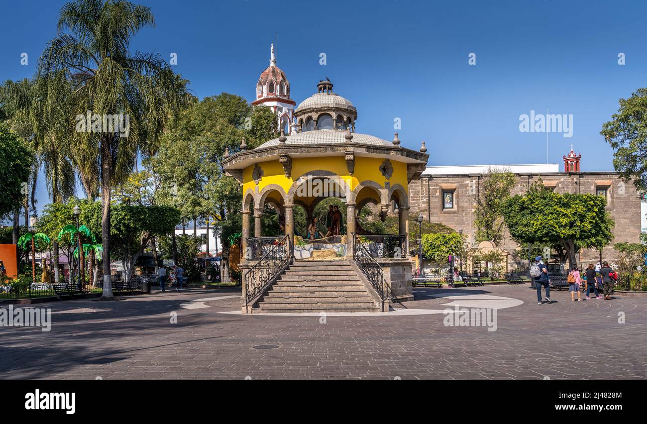 the Hidalgo garden in Downtown San Pedro de Tlaquepaque in the State of ...