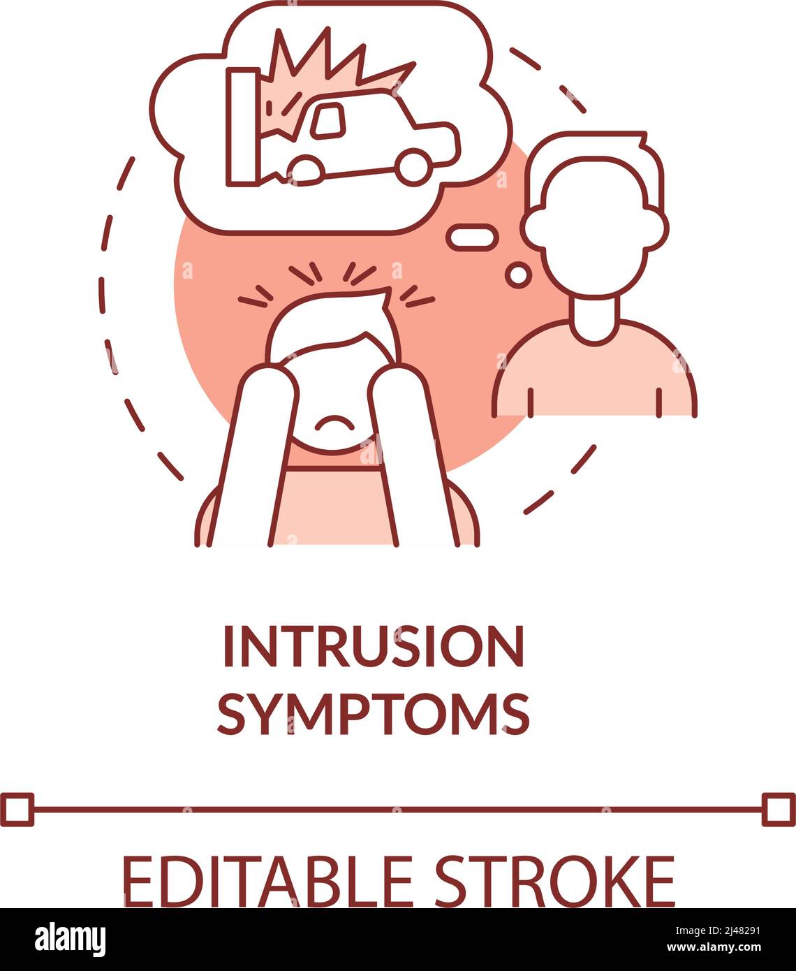 Intrusion symptoms terracotta concept icon Stock Vector Image & Art - Alamy