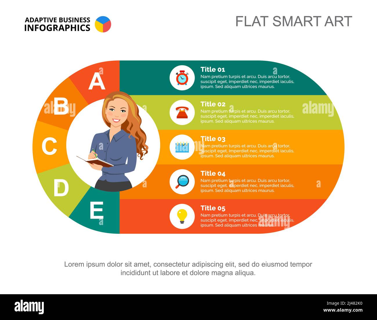 Business process slide template. Chart, design. Creative concept for ...