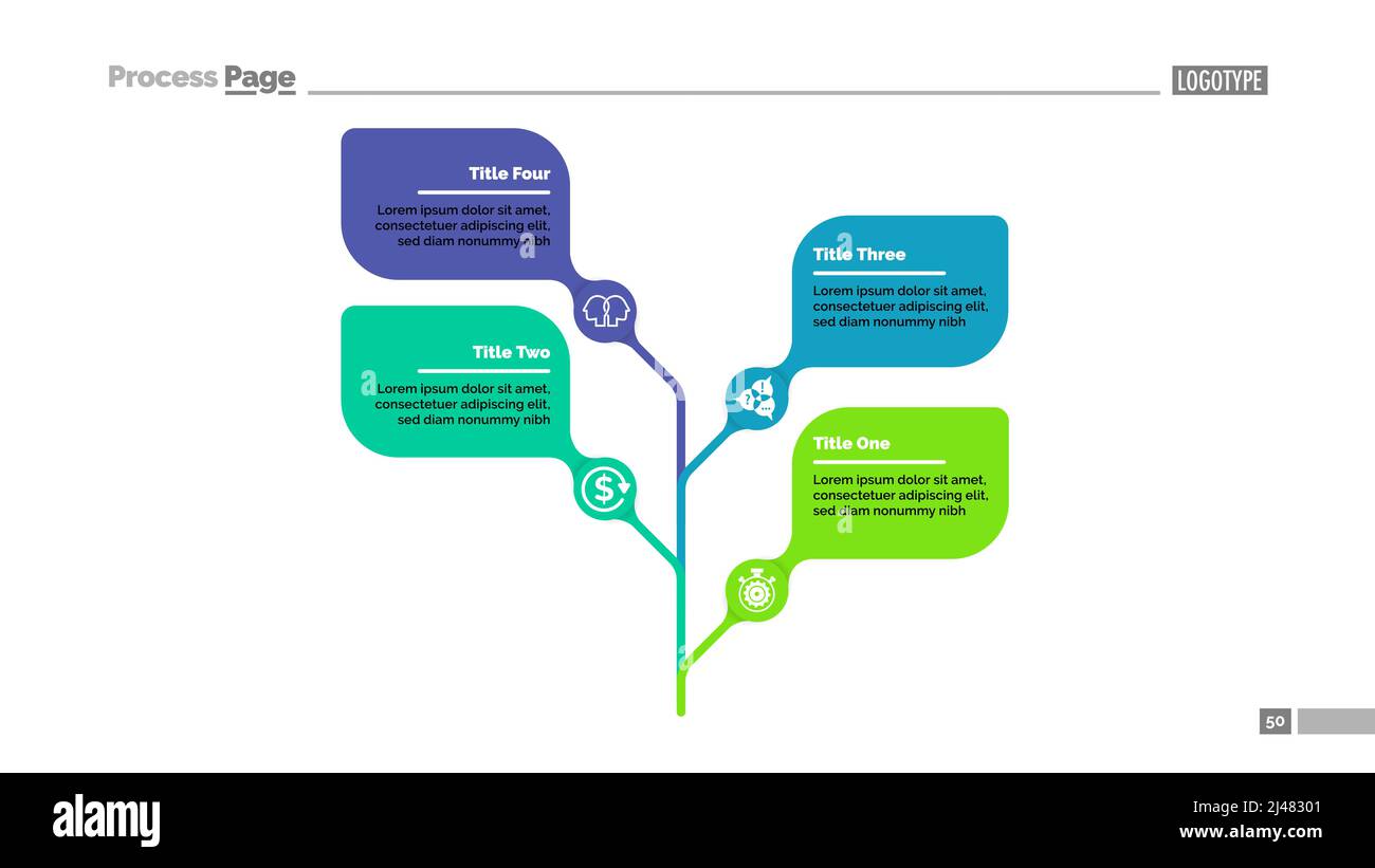 Four leaves tree metaphor process chart template for presentation ... Four leaves tree metaphor process chart template for presentation ...