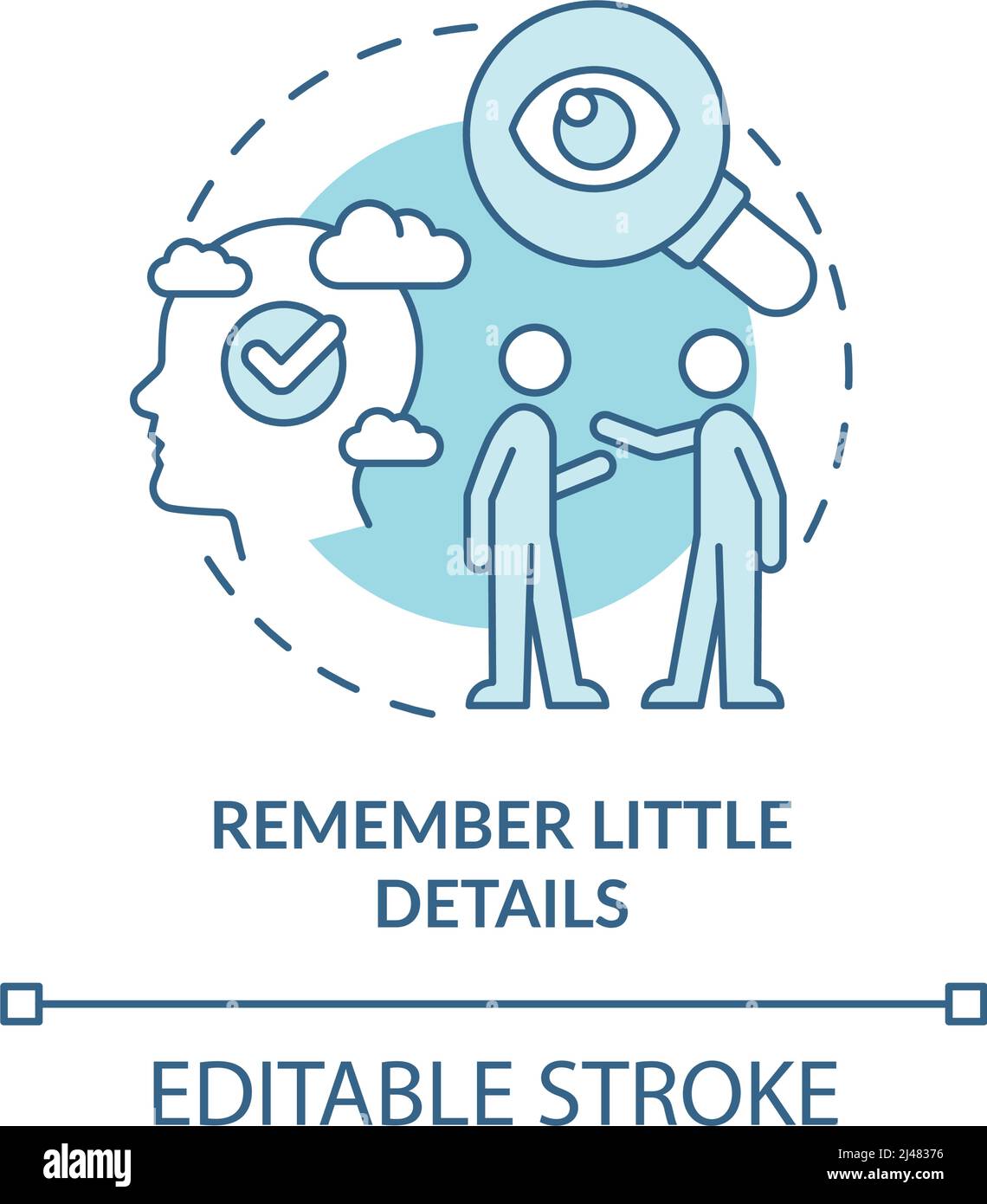 Remember little details turquoise concept icon Stock Vector Image & Art ...