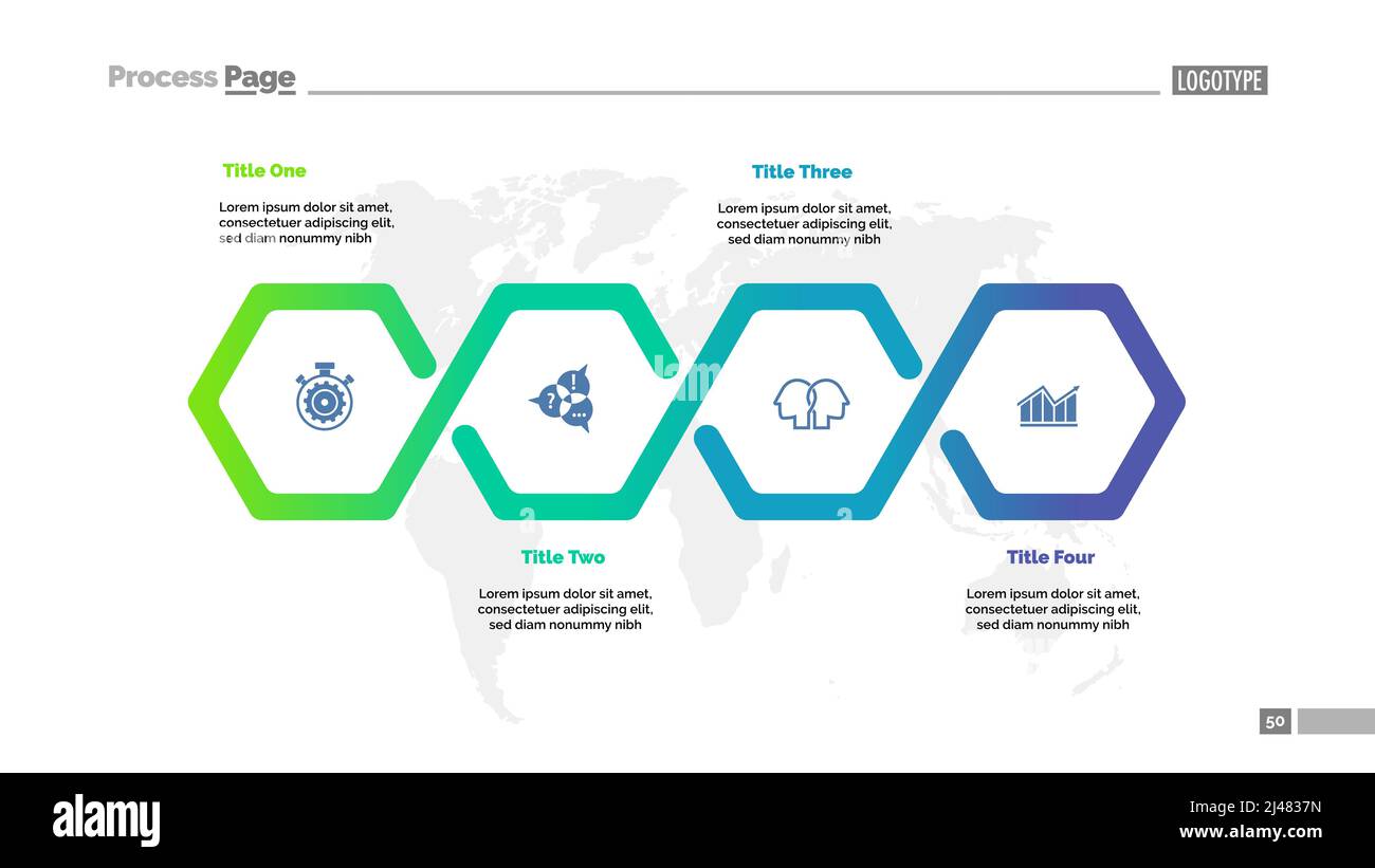 Four steps workflow process chart template for presentation. Business ...