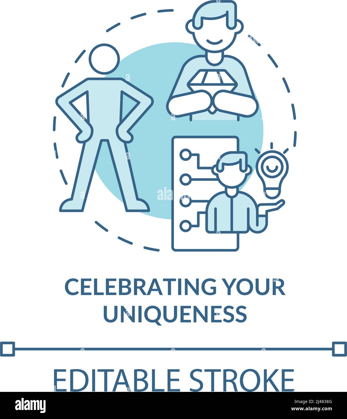 Celebrating individuality Stock Vector Images - Alamy