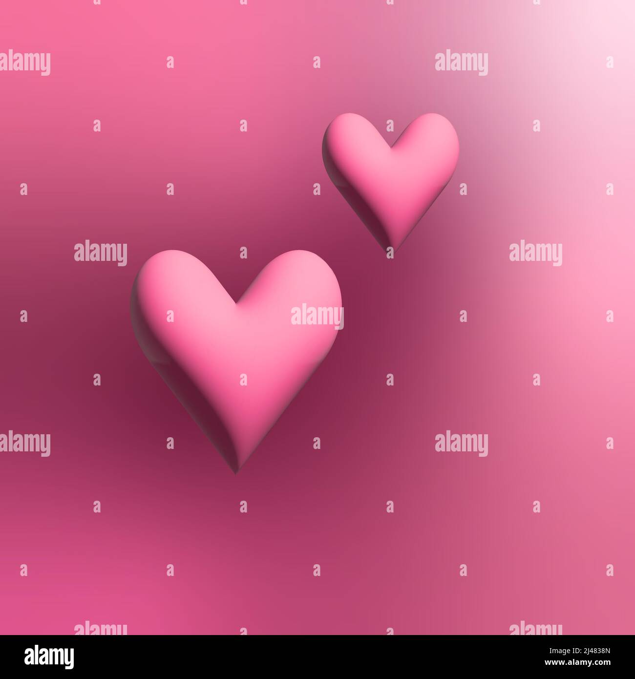3d pink heart symbol of love, volumetric realistic vector 3d render ...
