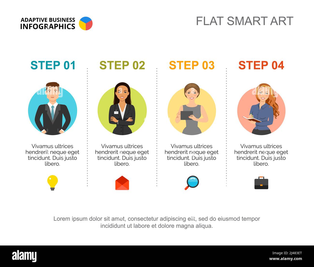 Step by step guide slide template. Chart, design. Creative concept for ...