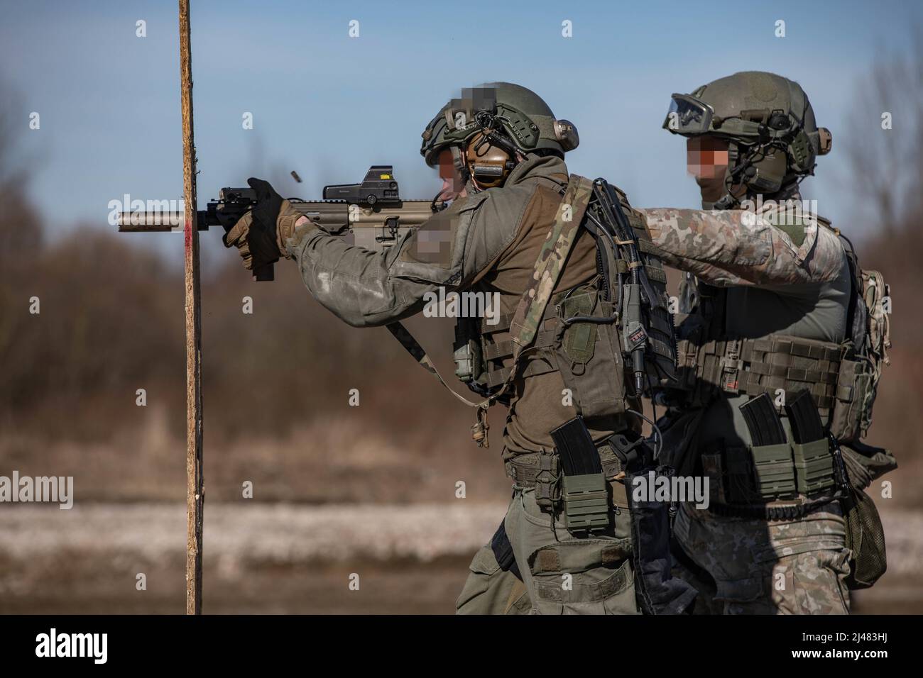 Lithuanian Special Forces undergo timed range evaluations using a ...