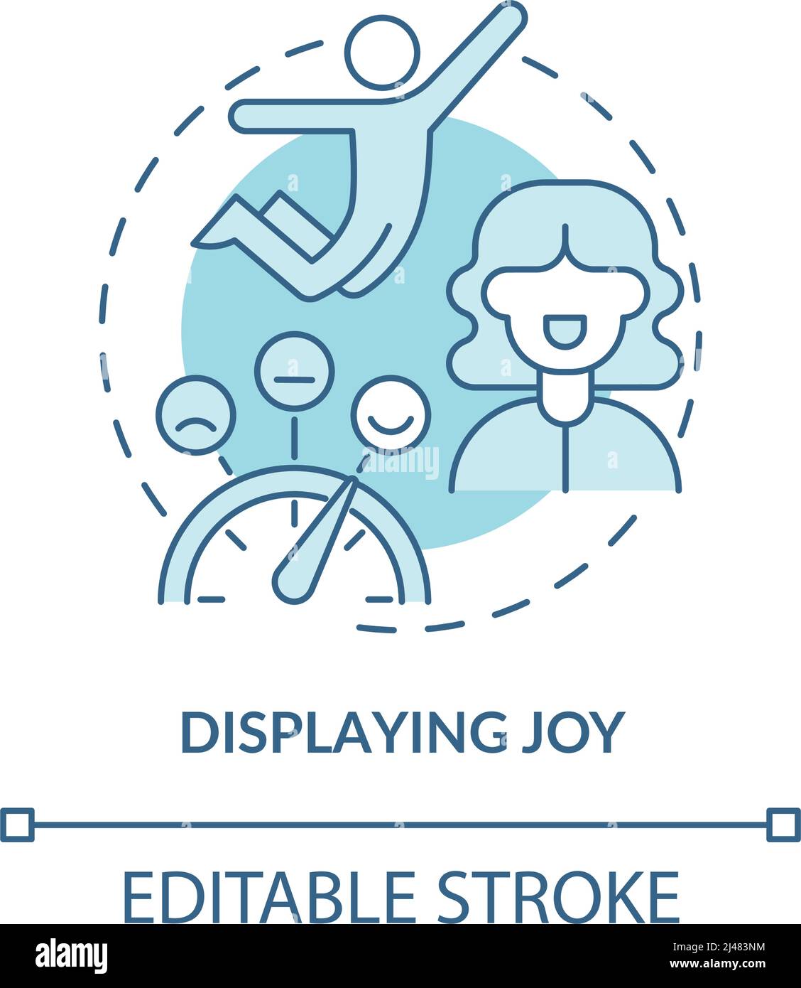 Displaying joy turquoise concept icon Stock Vector Image & Art - Alamy