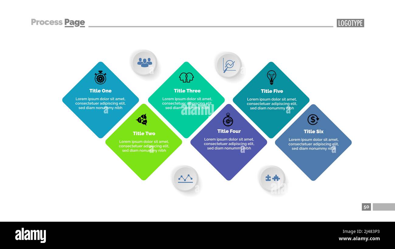 Six phases diagram slide template. Business data. Graph, chart, design ...