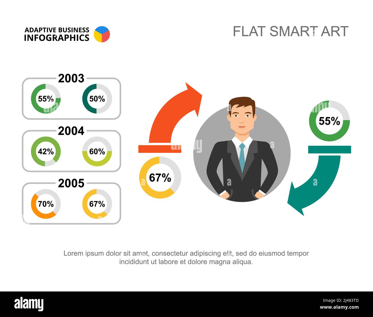 Business results timeline slide template for presentation. Abstract ...