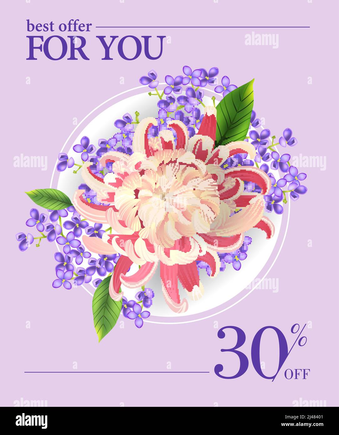 Best offer for you, thirty percent off poster design with colorful ...