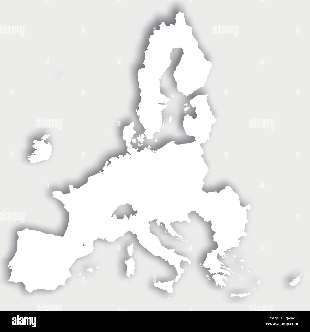 White 3D map of European Union Stock Vector Image & Art - Alamy