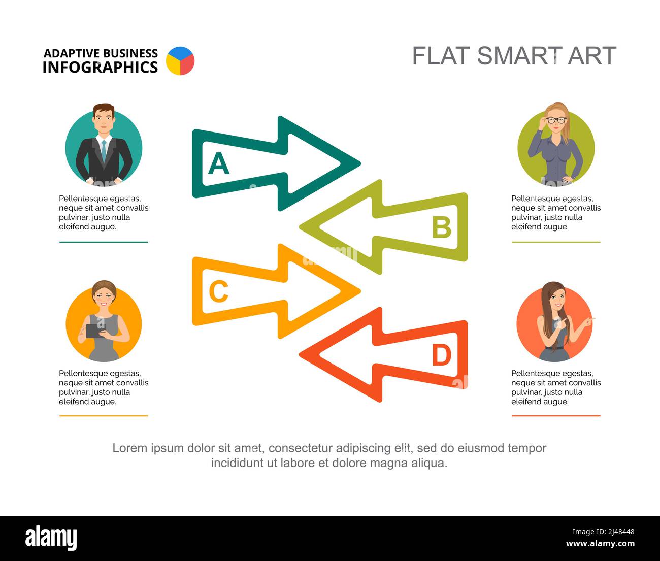 Business cooperation slide template. Chart, design. Creative concept ...