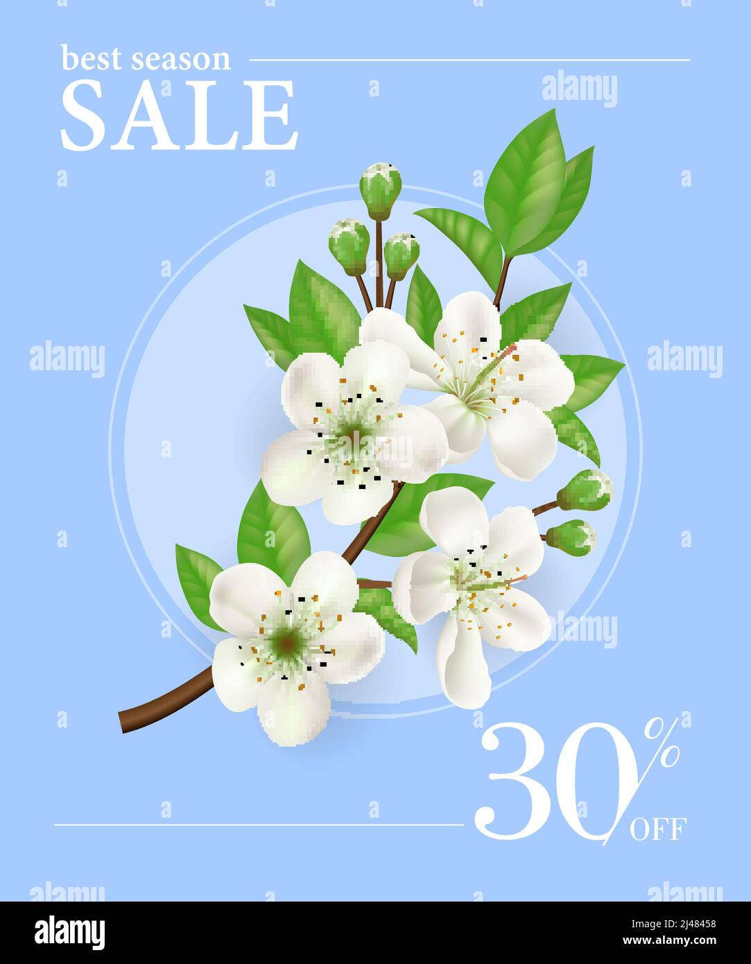 Best season sale, thirty percent off poster template with apple tree ...