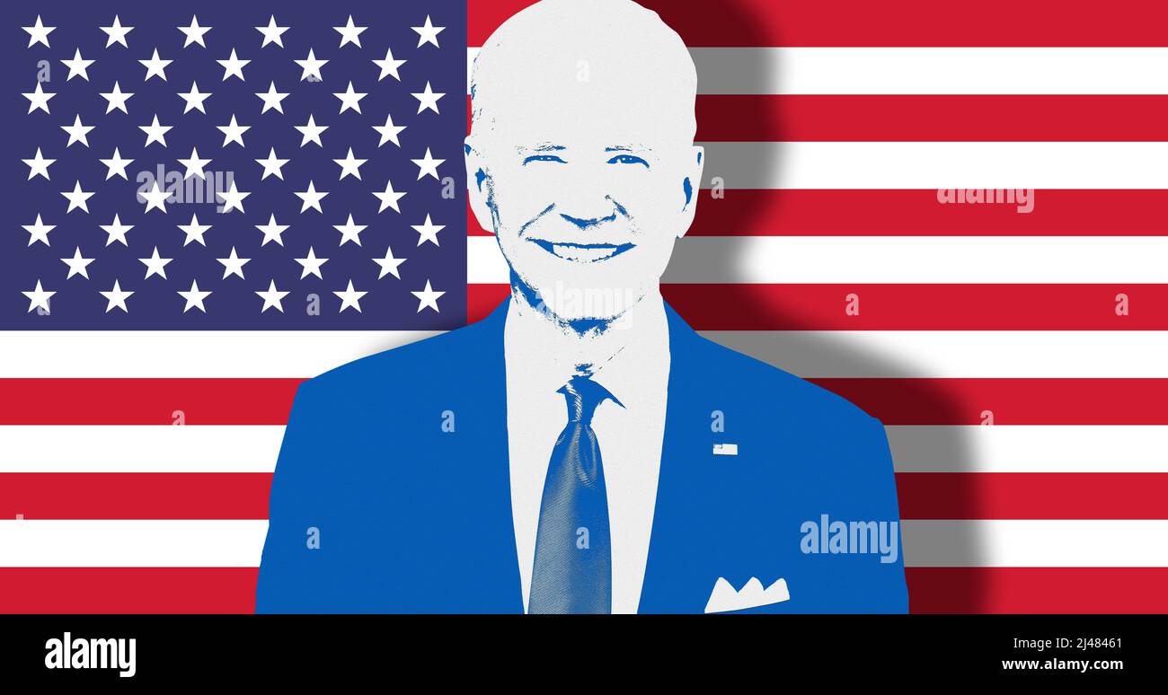 Joe Biden and USA flag Stock Photo - Alamy