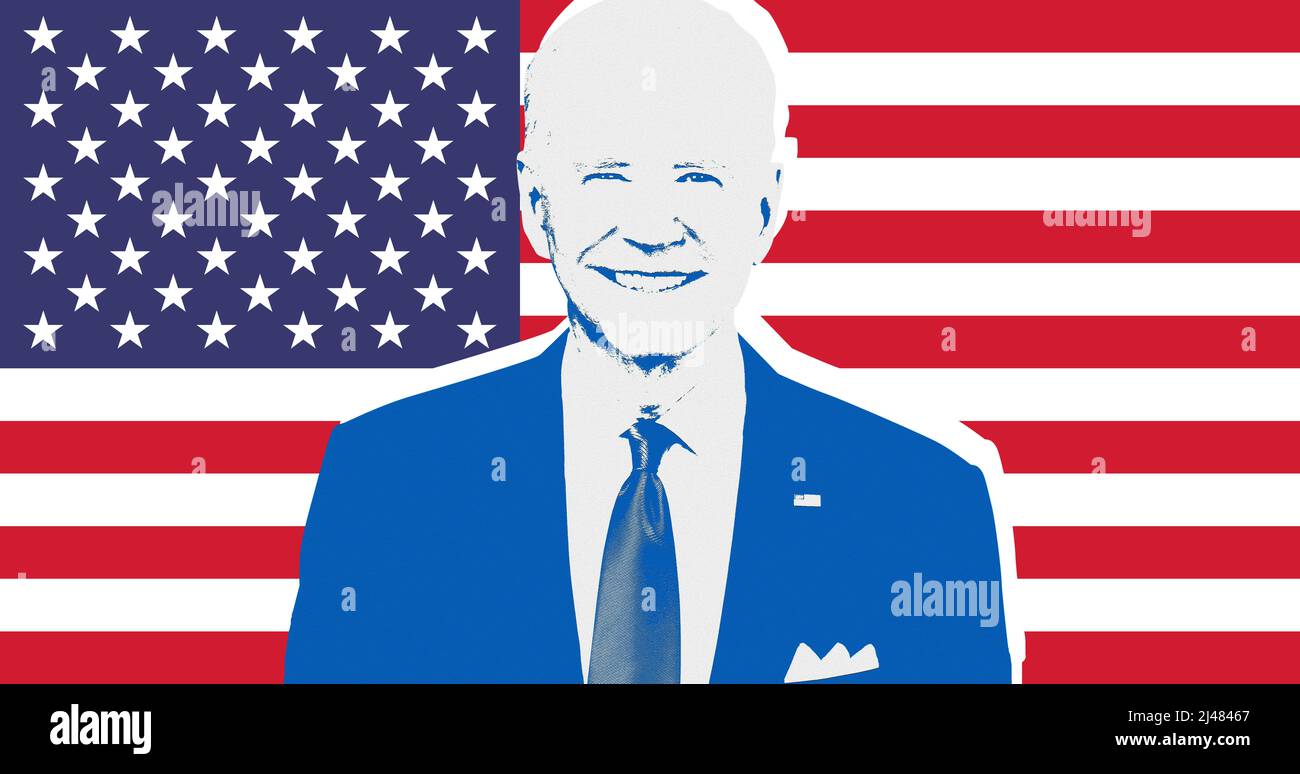 Joe Biden and USA flag Stock Photo - Alamy