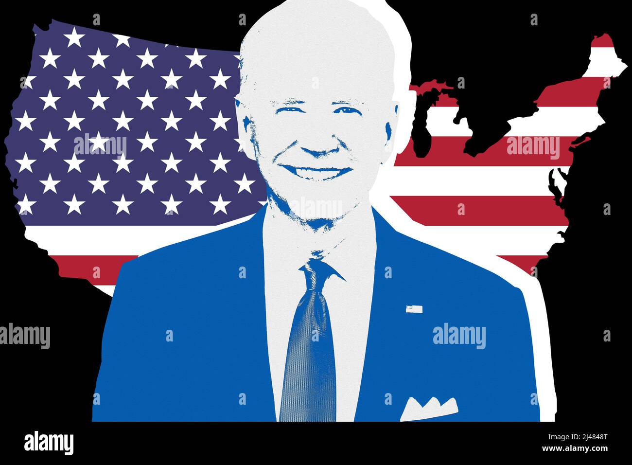 Joe Biden and USA flag Stock Photo - Alamy