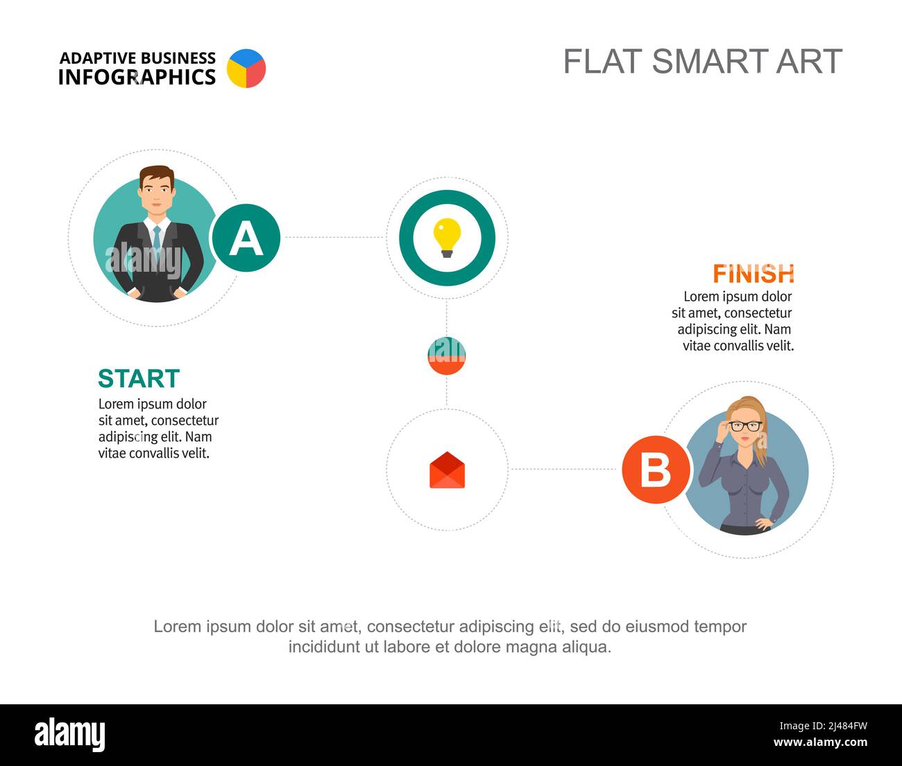 Project workflow slide template. Chart, design. Creative concept for ...