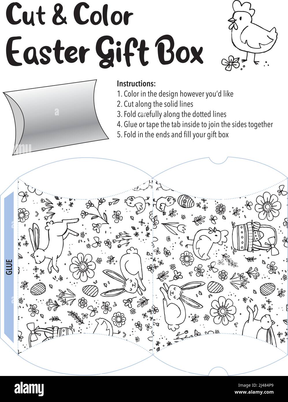 Kids easter diy Stock Vector Images - Alamy