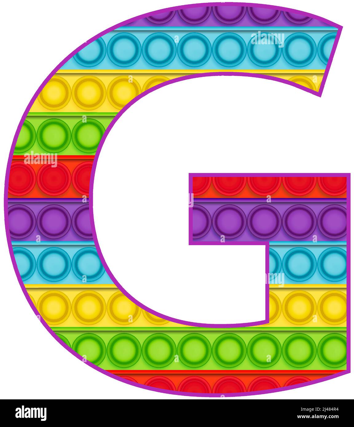 Bright funny pop it alphabet. Pop it is a children sensory toy of ...