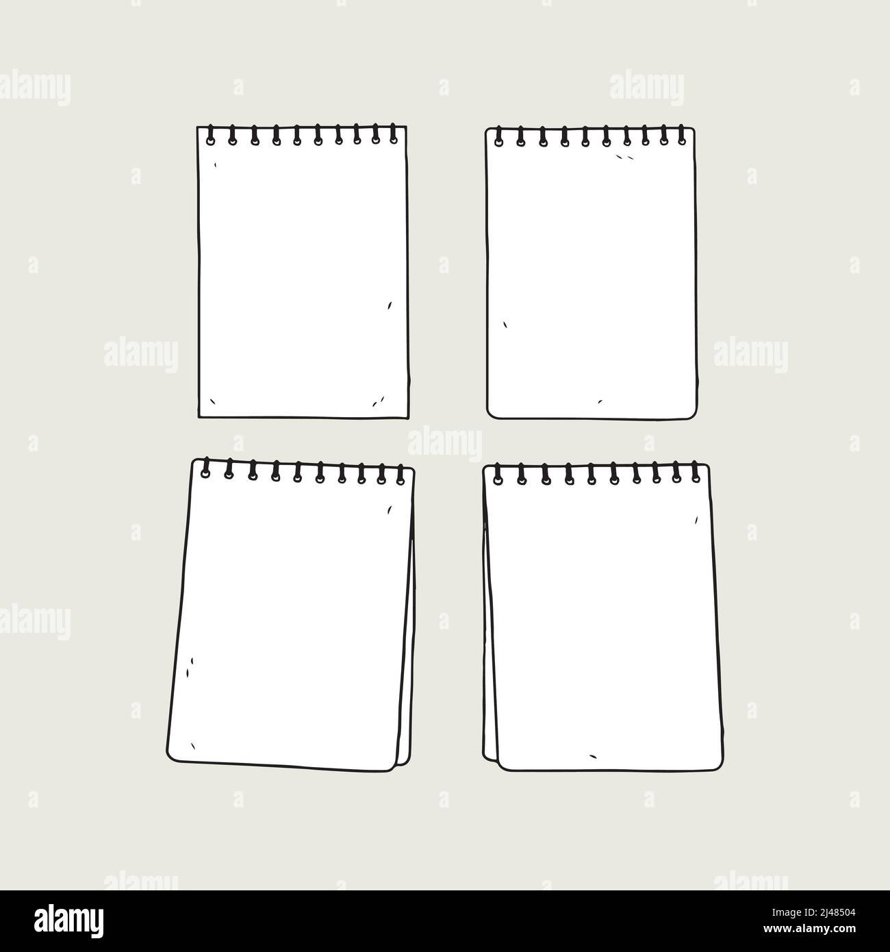 Hand drawn vector illustration of Writing pad Stock Vector Image & Art ...