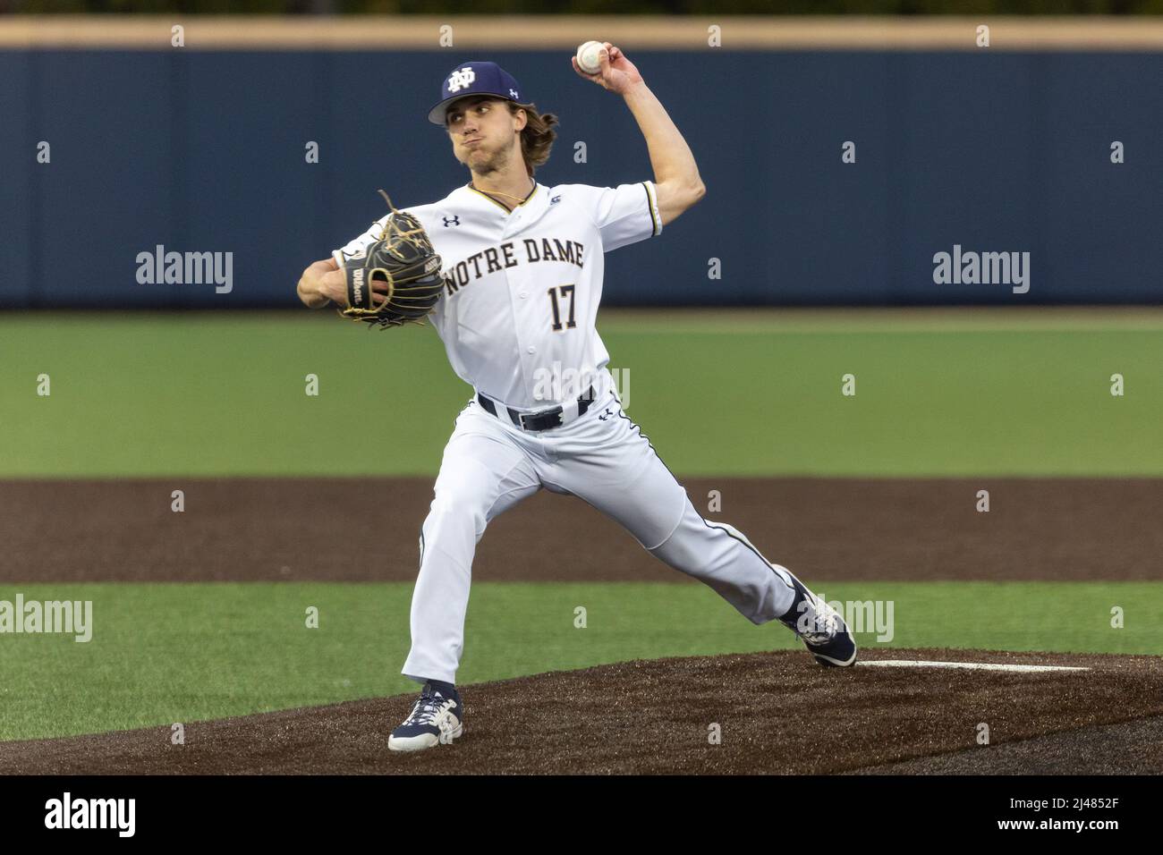South Bend, Indiana, USA. 12th Apr, 2022. Notre Dame pitcher Aidan ...