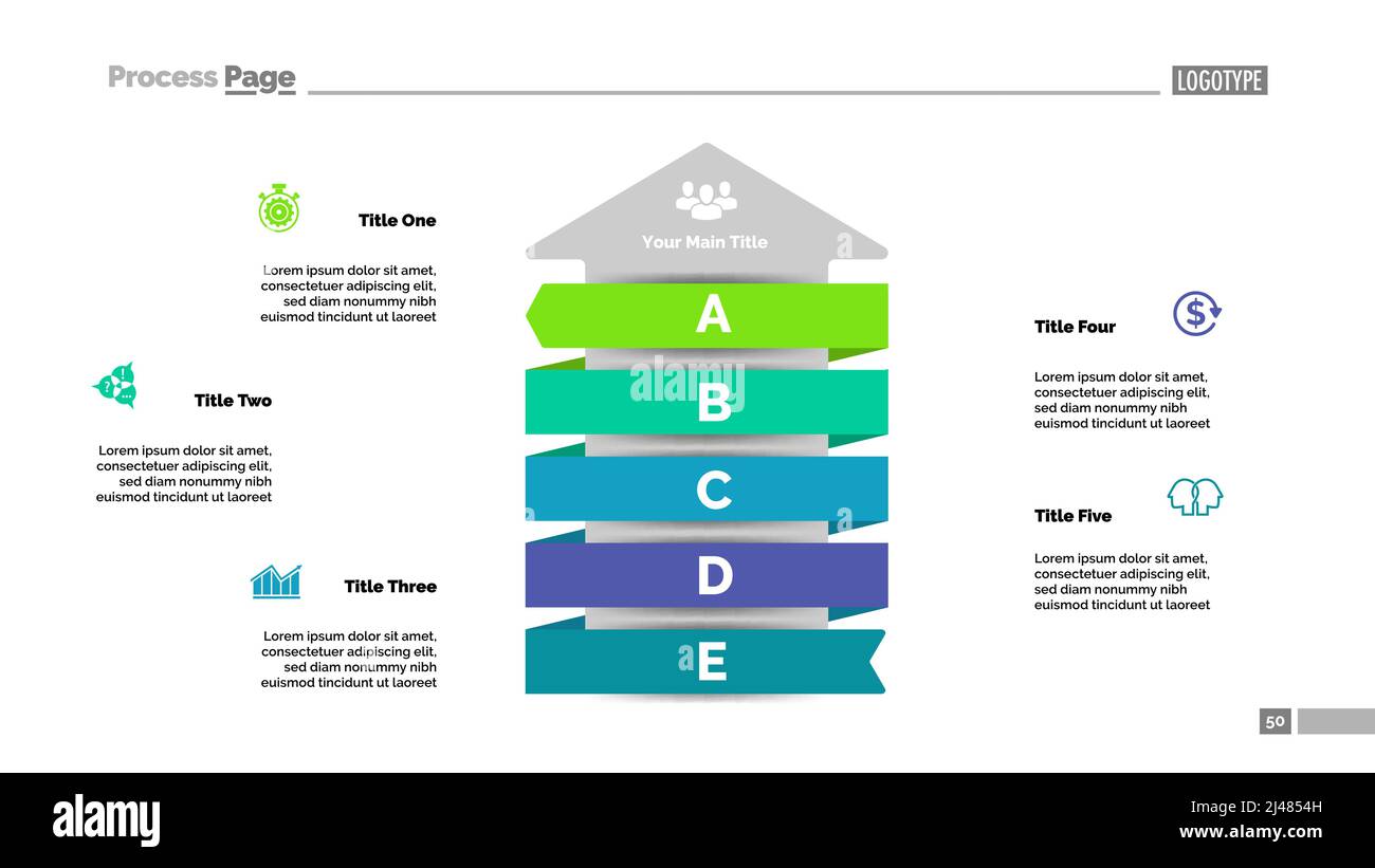 Five steps arrow graph slide template Business data. Chart, diagram ...