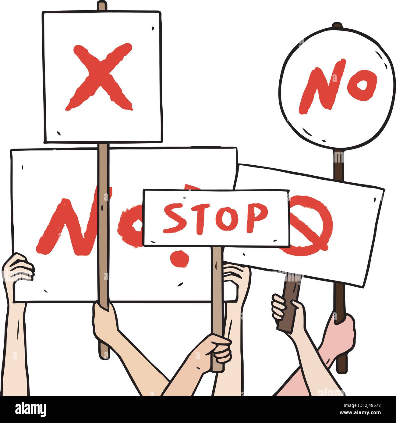 Rally street protesters Stock Vector Images - Alamy