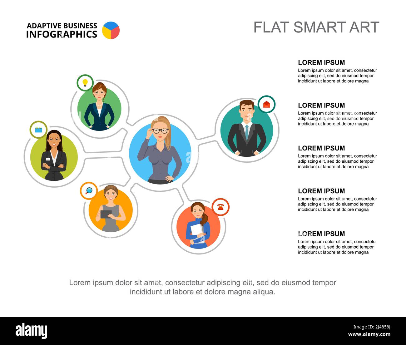 Staff interaction slide template. Business data. Graph, chart, design ...
